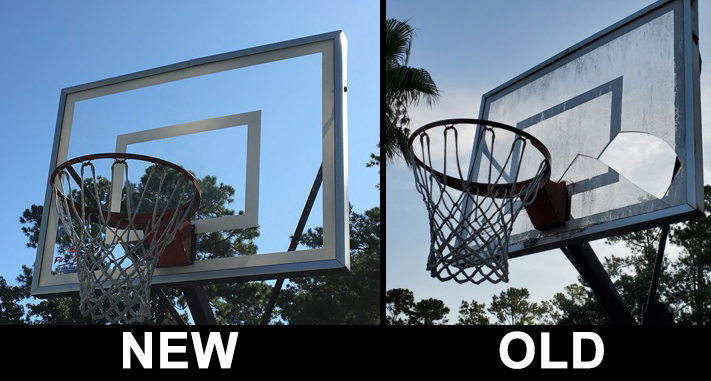 New Basketball Backboard Installed | Secret Woods